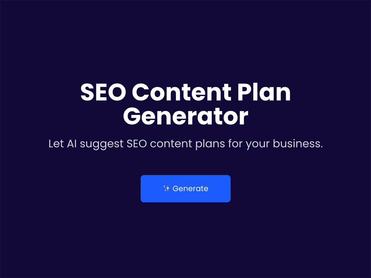SEO Content Plan AI Generator | free involve.me template SEO Content Plan AI Generator | free involve.me template