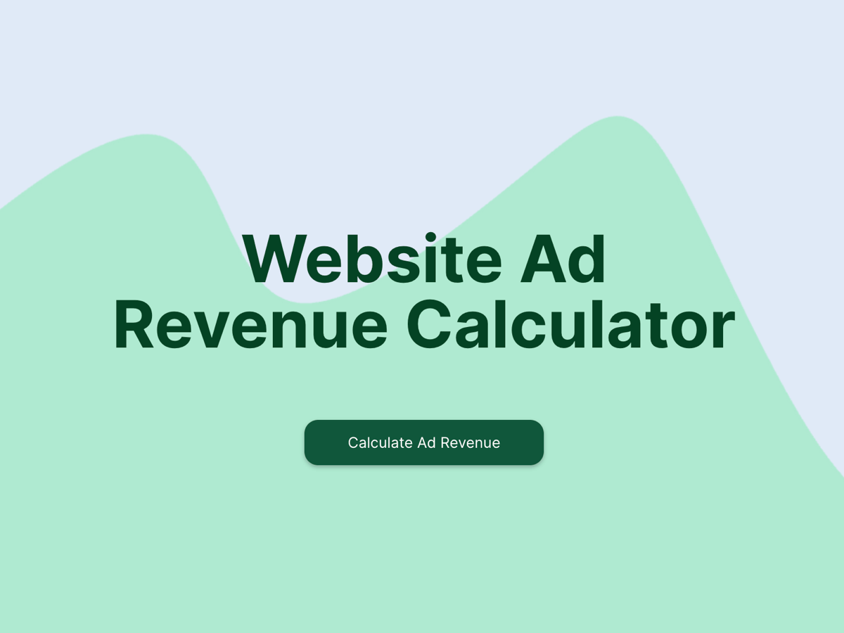 Website Ad Revenue Calculator | free involve.me template