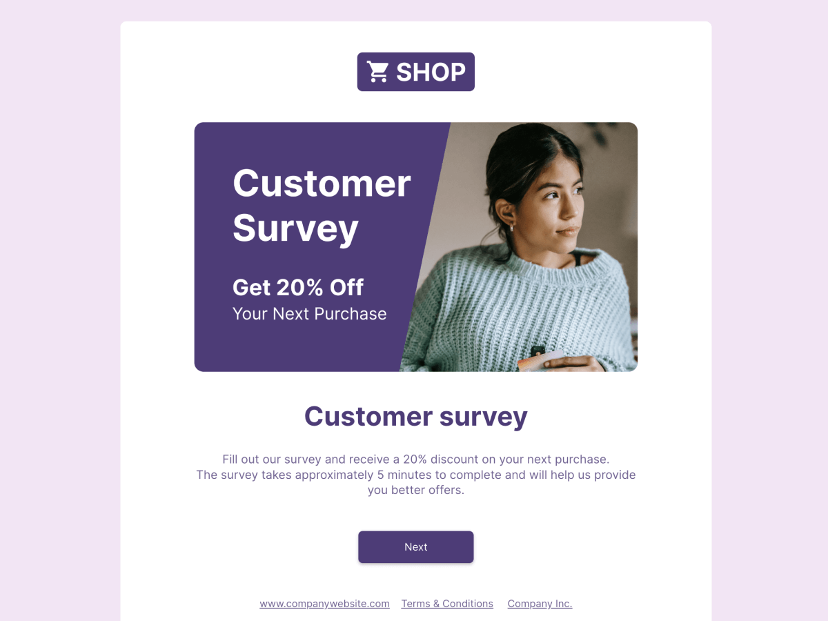 Customer Profiling Survey for Ecommerce | free involve.me template