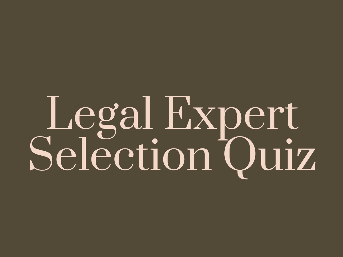 Legal Expert Selection Quiz Free Involve Me Template