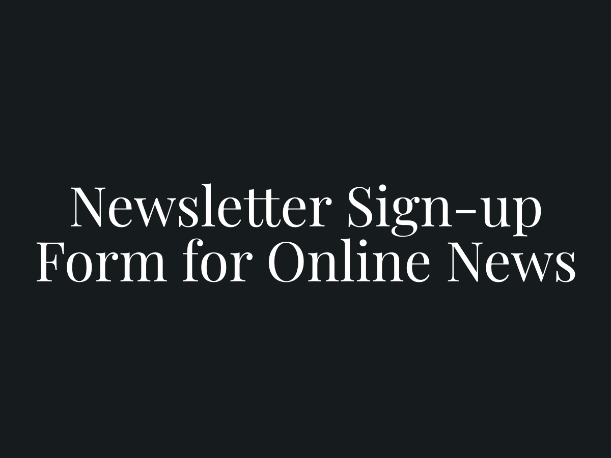Newsletter Sign-up Form for Online News | free involve.me template