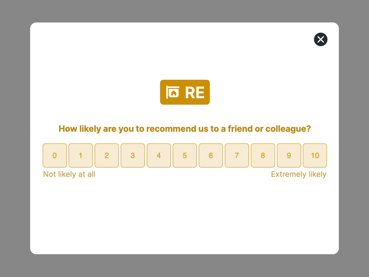NPS Survey for Real Estate | free involve.me template