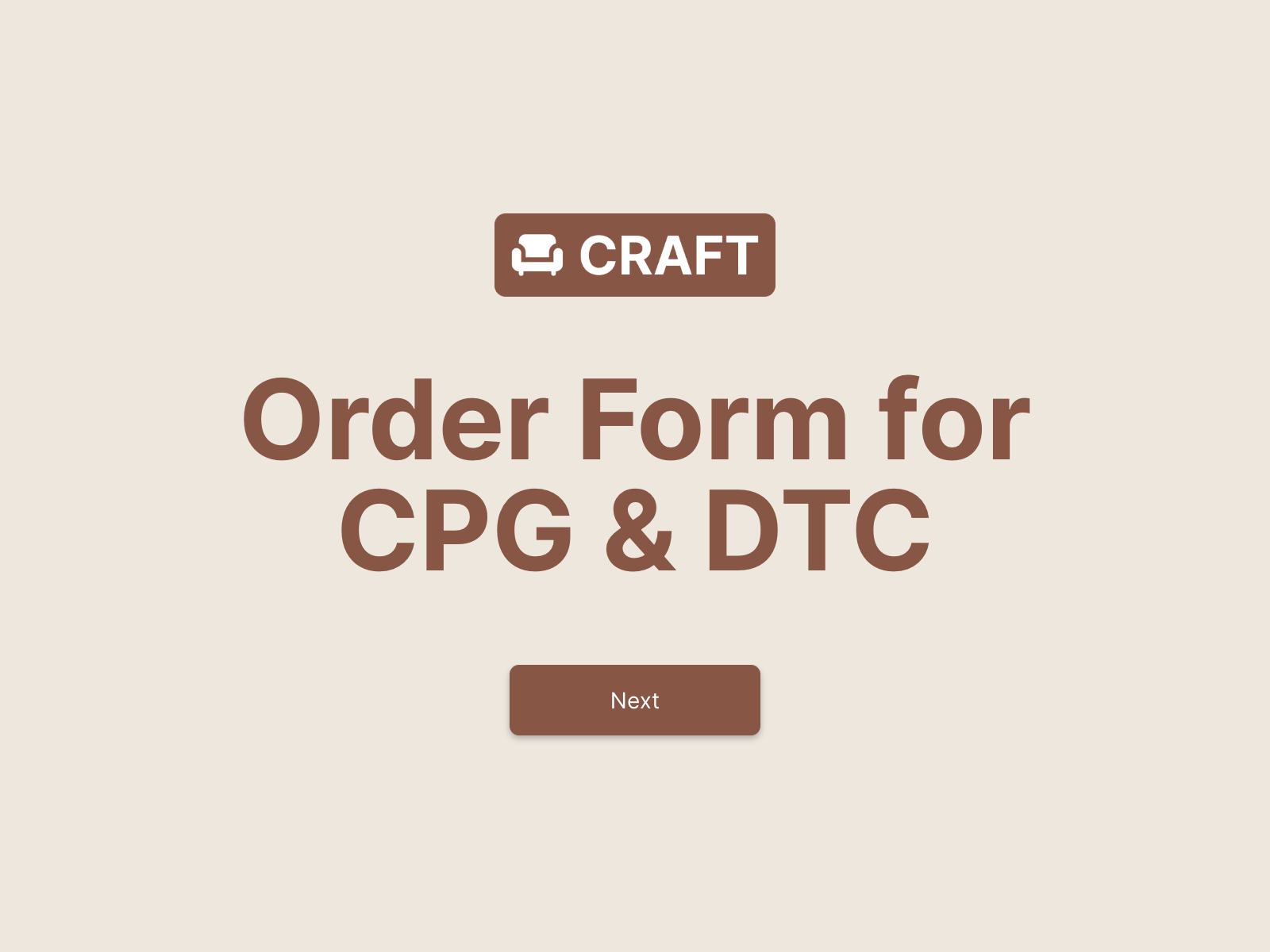 Order Form for CPG & DTC | free involve.me template
