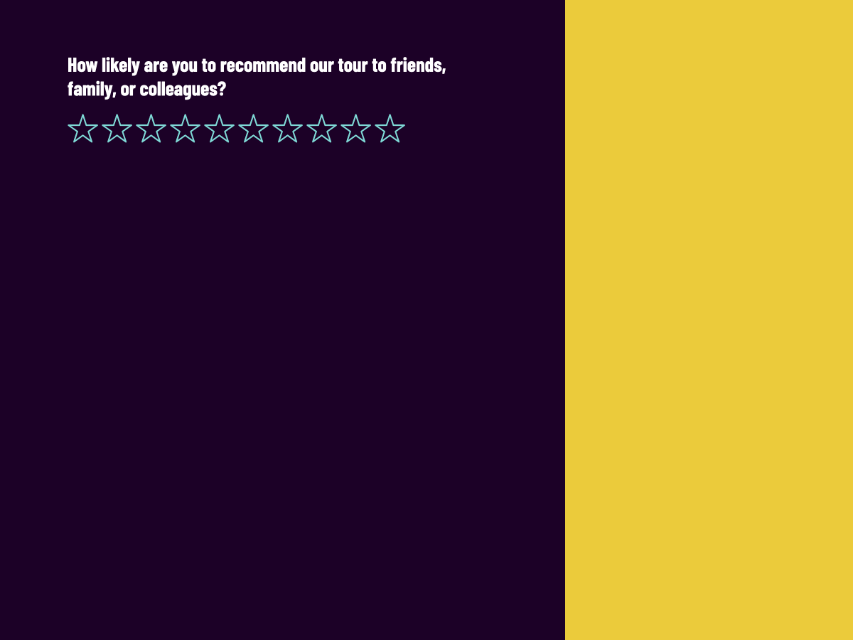 Rate Your Tour Experience Survey | free involve.me template