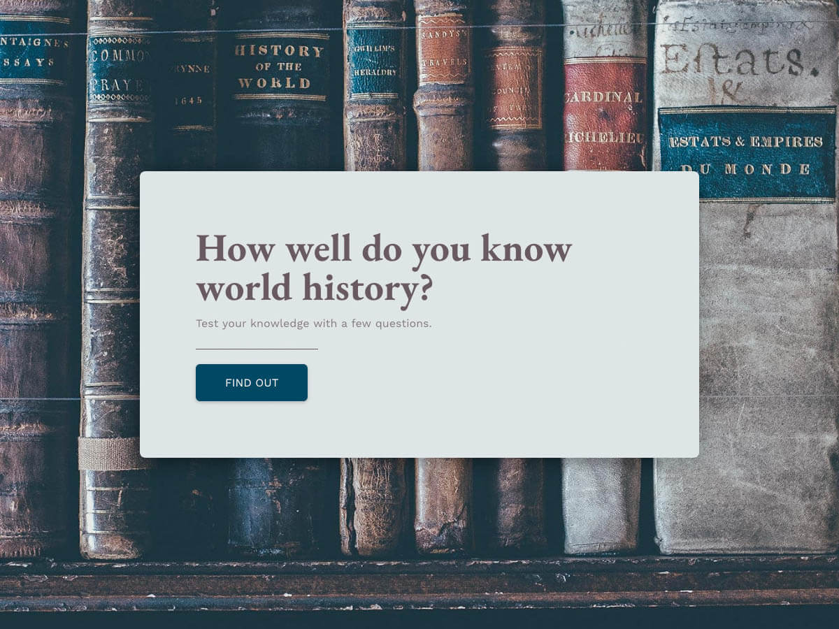 Test Your History Know-How | free involve.me template