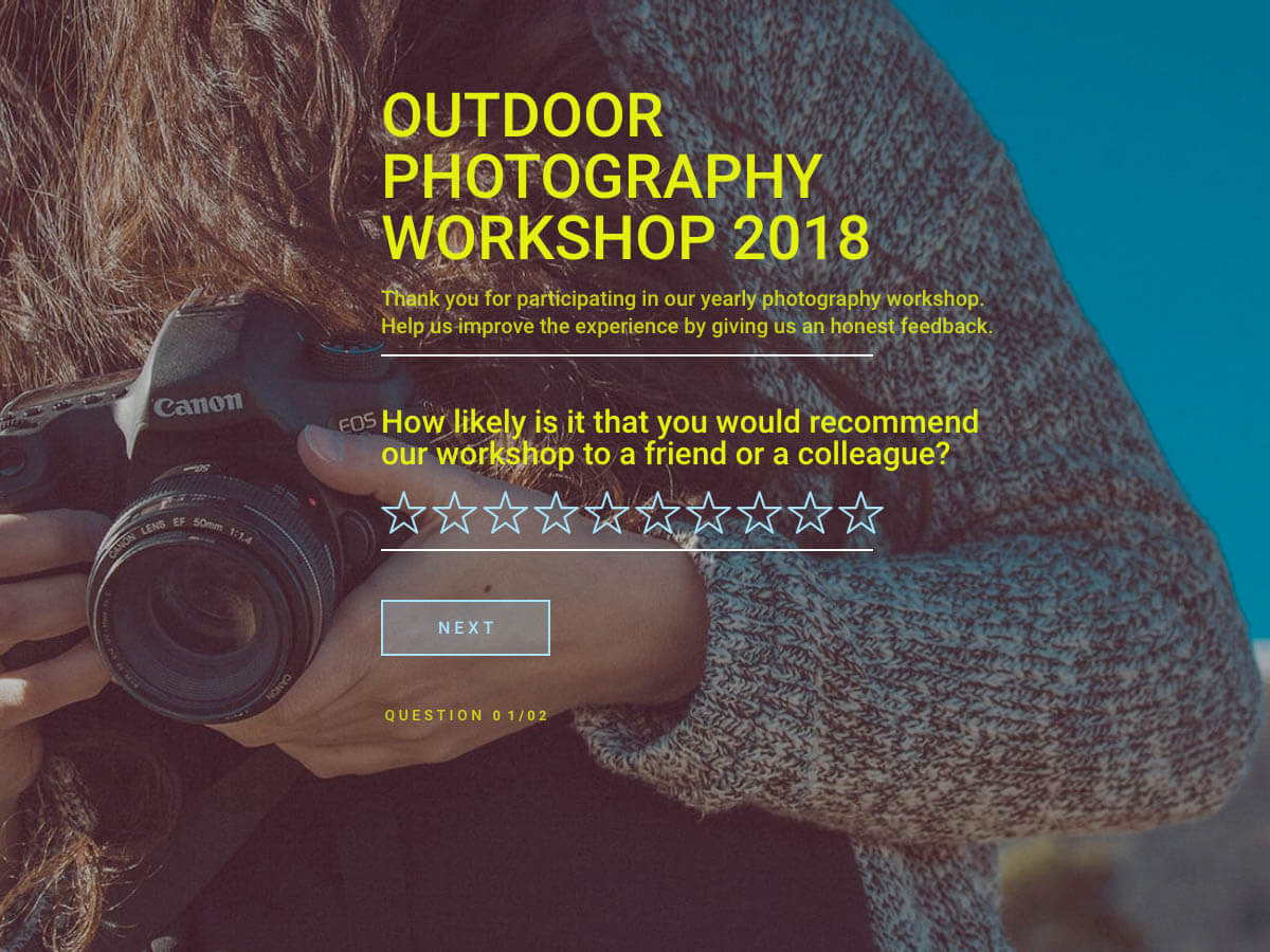 Workshop Feedback | free involve.me template